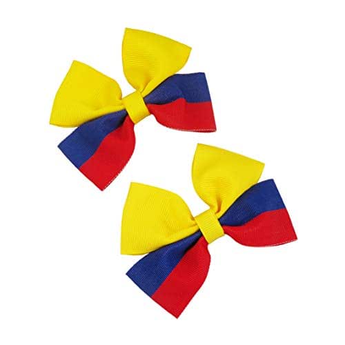 Amazon.com: Colombia Flag Hair Bow Girls Women Hair Accessories ...