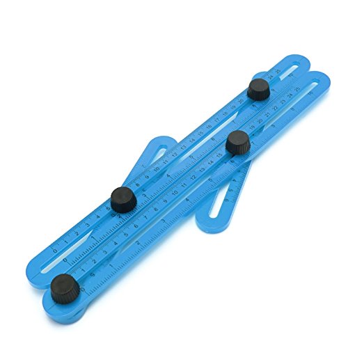 New Blue Four-sided Folding Angle Ruler Multi-Angle Template Measuring ...