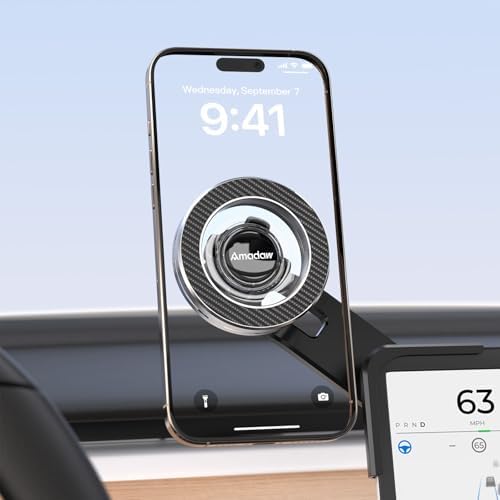 Amazon.com: CYBERGUYS! Magnetic Phone Mount for Tesla Monitor - Tesla ...
