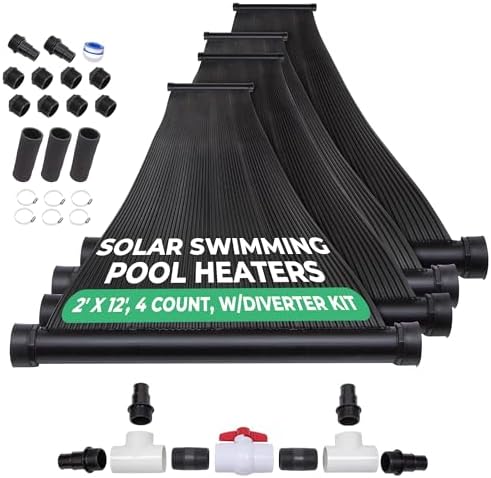 Goplus 2.5FT x 10/16.5/20FT Solar Pool Heater for Above Ground Pool ...
