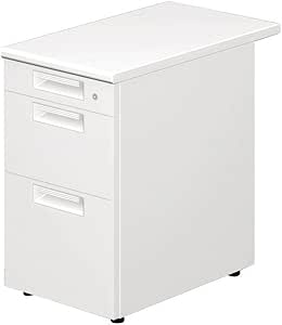 Amazon.co.jp: 【メーカー配送・設置・組立】プラス デスク LEED 脇机 LE-047D-3 ホワイト/ホワイト 678515 : 文房具・オフィス用品