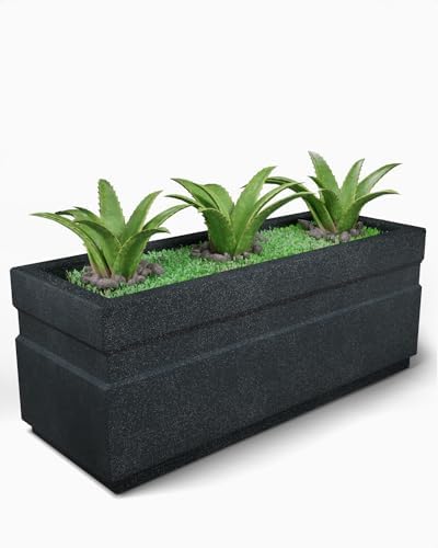 YUCCABE ITALIA Fox B 36 INCH Rectangle Pots for Plants Highly Durable ...