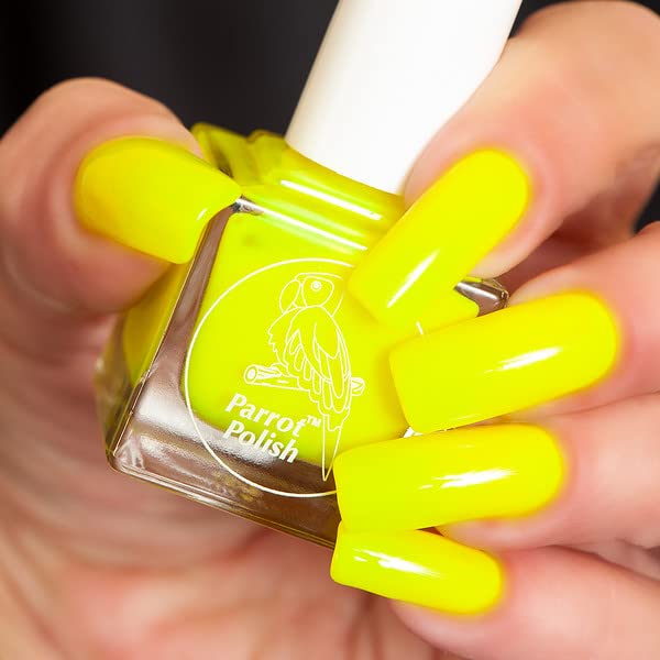 Amazon.com : Parrot Polish Pit Viper Neon Nail Polish, Bright Yellow ...
