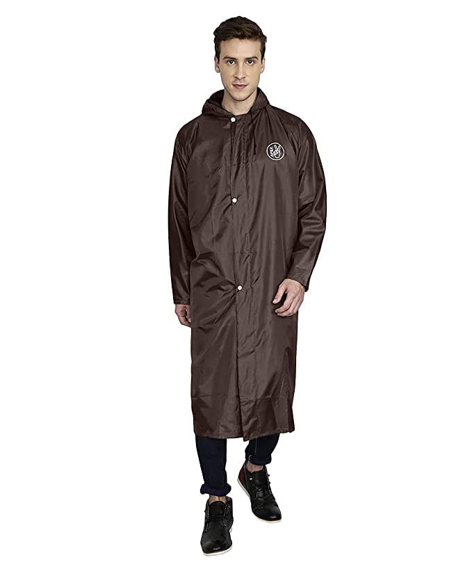 CLUB SEVENTY TWO Waterproof Long/Full Raincoat for Men with Adjustable ...