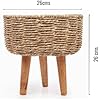 Amazon.com : INSPIRED HOMEWARE Jute Woven Planter Set of 3, Wicker Jute ...