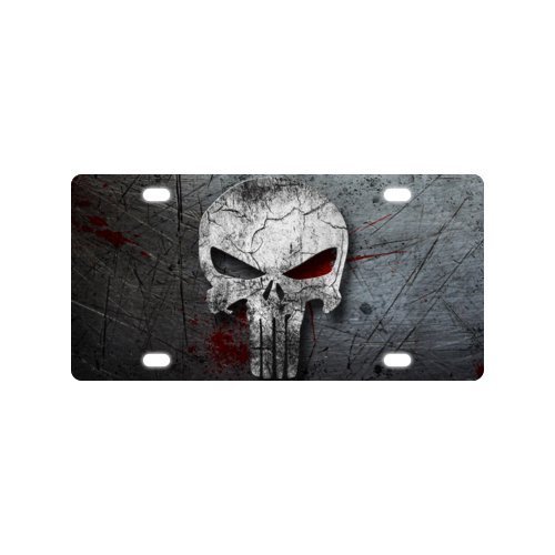 11.8" X 6.1" Punisher Skull License Plate, Punisher Skull Car Tag ...