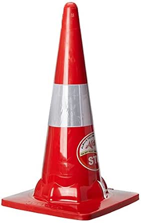 Aktion Safety Cone AK-802 LDPE Reflective sleeve 6" - Red (Pack of 1 ...
