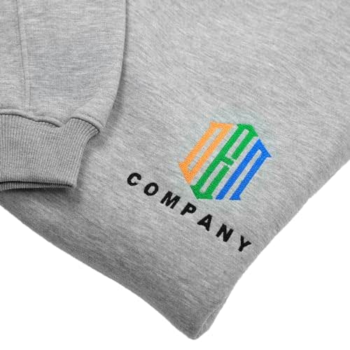 Amazon.com: Custom Embroidered Logo Text Sweatshirt, Embroidered ...