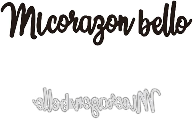 Amazon.com : Spain Words Mi Corazon Bello Metal Cutting Die Stencil ...