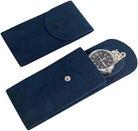 Portable Velvet Watch Snap Pouch Travel Watch Case Single Watch Holder ...