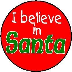 Amazon.com: I believe in Santa 1.25" Pinback Button Badge / Pin ...