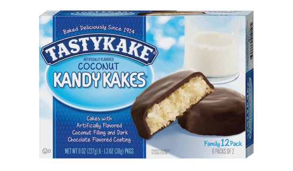 Amazon.com: Tastykake Coconut Kandy Kakes, Dark Chocolate Coated ...
