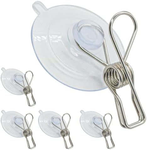 Amazon.com: Patelai 16 Pieces Suction Cup Clips Plastic Round Window ...