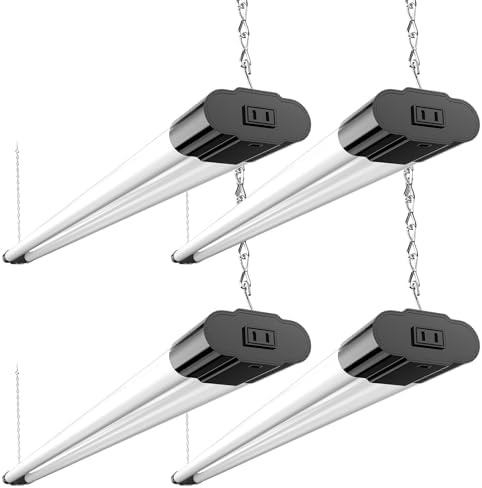 BBOUNDER 4 Pack Linkable LED Utility Shop Light, 4 FT, 4000 LM, 48 Inch ...