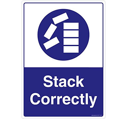 Safety Sign Store Stack Correctly, Material: Aluminium : Amazon.in ...