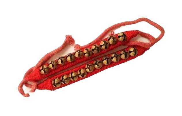 PRANCHI ARTWARE Ghungroo Anklets Set 1 Line Red Padded Kathak Dancing ...