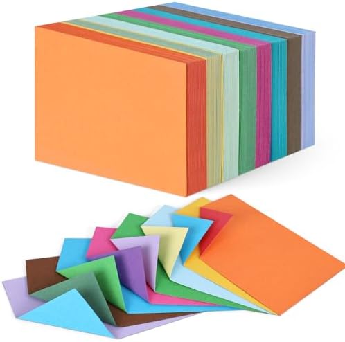Amazon.com : Bignc 600 Sheets Index Cards Colored Notecards, 3 X 5 Inch ...