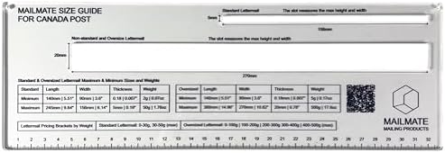 Mailmate Shipping Guide for Canada Post | Mail Sizer, Mail Measure ...