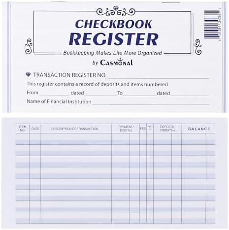 Amazon.com : 26 Pack Check Register, Checkbook Registers for Personal ...