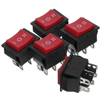 iplusmile 5pcs Rocker Switches Toggle Switches On/off Rocker Switches ...