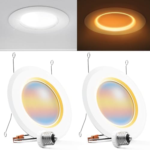 Sunco 2 Pack 6 Inch LED Recessed Lighting with Night Light, 2700K/3000K ...