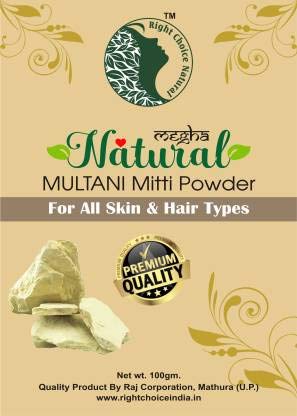 Megha Natural Multani Mitti Powder for All Skin & Hair Powder ( (100 g ...