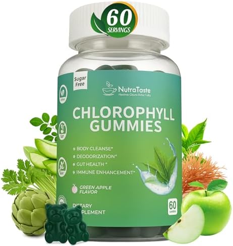 Amazon.com: Chlorophyll Gummies, 60 servings with Spirulina, Moringa ...