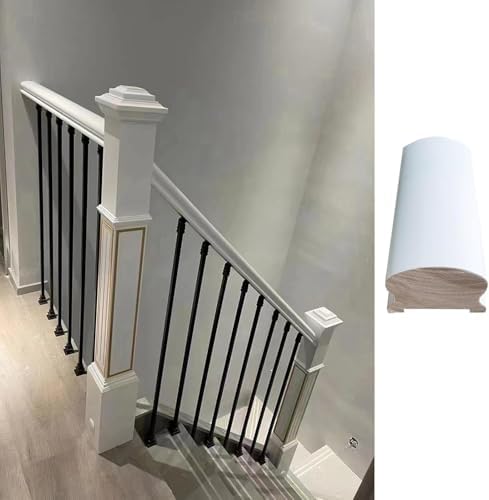 Stair Handrail Kit with Tilt Bracket - Complete Wooden Newel Post and ...