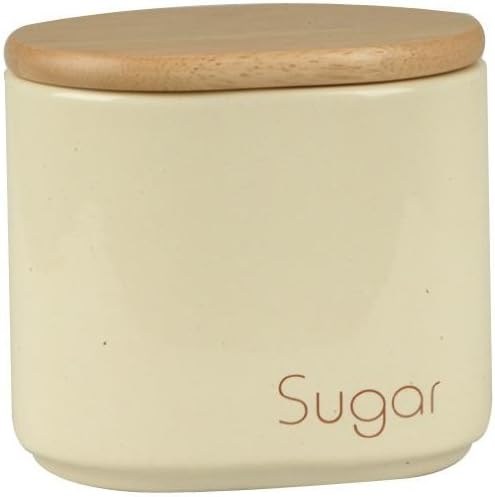 Rayware Modena Sugar Jar with Wooden Lid, Cream : Amazon.co.uk: Home ...