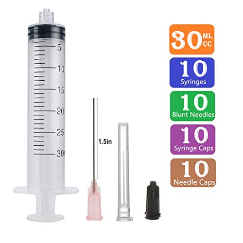 Snapklik.com : 10 Pack 30ml Syringes Luer Lock