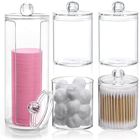 Gaomoeny 3 Pcs Cotton Pad Holder, Bathroom Cotton Wool Bud Holder ...