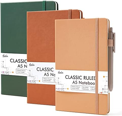 feela Hardback Notebook for Work Classic Ruled Ruled School Supplies ...
