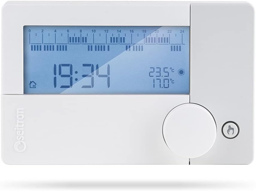 SEITRON Freetime Evo - Cronotermostato settimanale/giornaliero digitale a batteria : Amazon.it ...