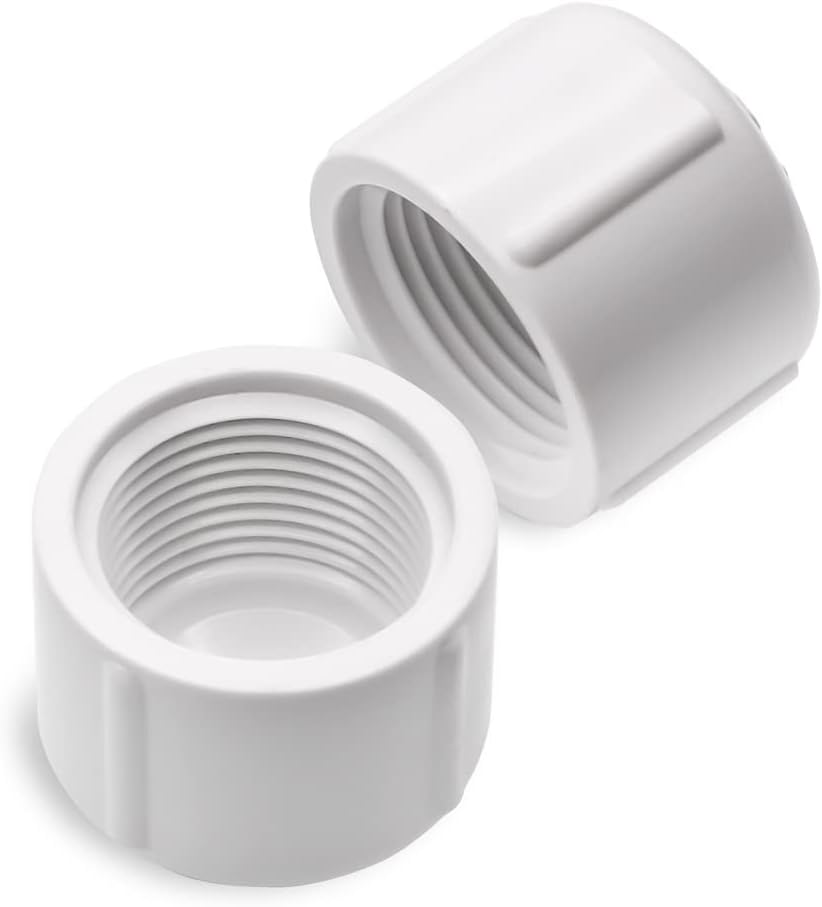 Amazon.com: 2 pcs White Sch 40 1-1/4 Inch FNPT Female Pipe Thread ...