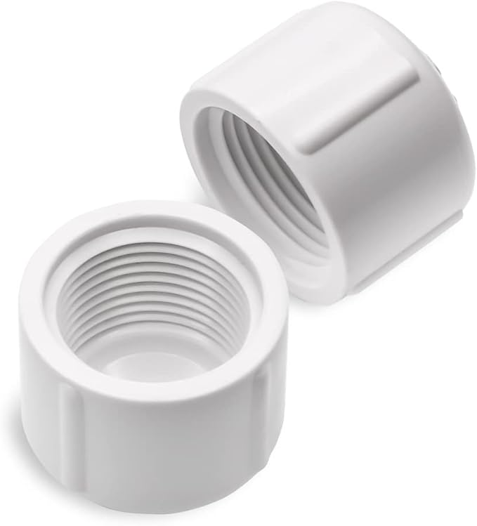 Amazon.com: 2 pcs White Sch 40 1-1/4 Inch FNPT Female Pipe Thread ...