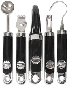 Amazon.com: KitchenAid Black 5 Piece Garnishing Tool Set: Kitchen Tools ...