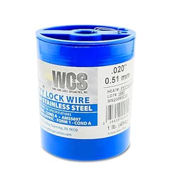Amazon.co.jp: ロックワイヤー T302/304ステンレス NASM20995 MS20995C ASTM A580 Cond A ...