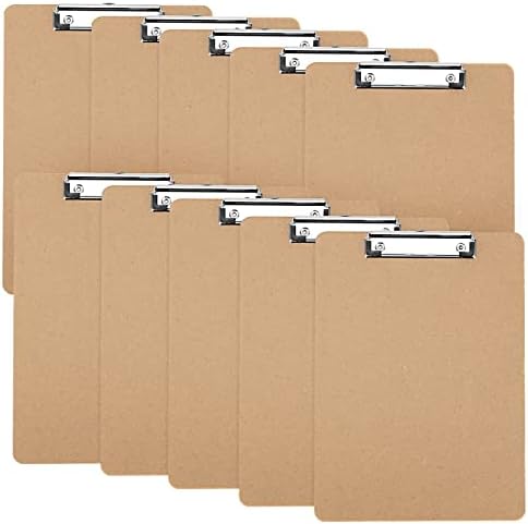 Rapesco 1608 Hardboard Clipboard with Low Profile Clip, A5, Pack 12 ...