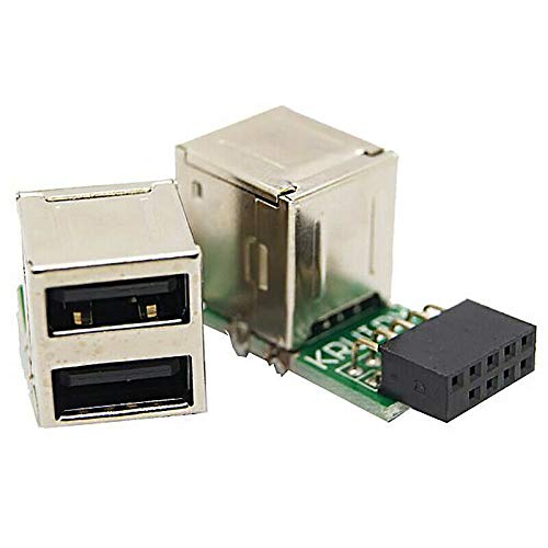 SJT® 9-Pin Motherboard to 2 Ports USB 2.0 A Female Internal Header ...