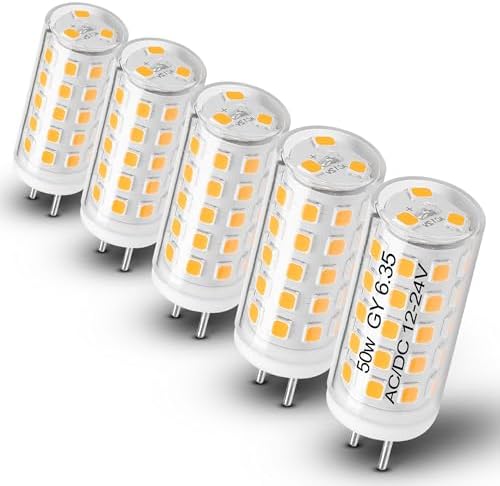Maelsrlg GY6.35 LED Bulb, 4W(50W Equivalent), 12V-24V AC/DC, Warm White ...