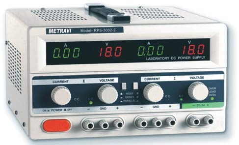 Metravi RPS-3002-2 DC Regulated Power Supply - Dual Output with Backlit ...