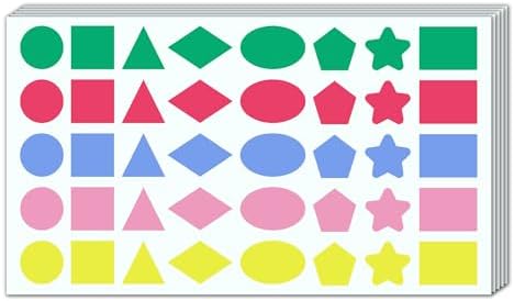 Amazon.com : 225 Pieces, 2 inch - Large Colored Shape Stickers, Moving ...