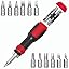 Multi-bit Screwdriver, 13-in-1 Screw Driver Adjustable Mini Screwdriver ...
