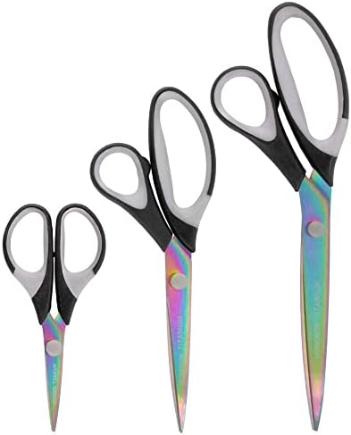 Amazon.com : JubileeYarn Titanium Softgrip Scissors Set for Sewing ...