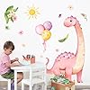 Amazon.com: Large Pink Dinosaur Wall Decals Cartoon Dino Balloon Flower ...