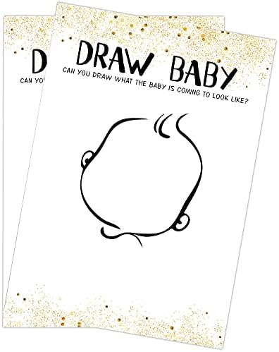 Amazon.com: Draw Baby Baby Shower Game-30 cards,Gender Reveal Party,For ...