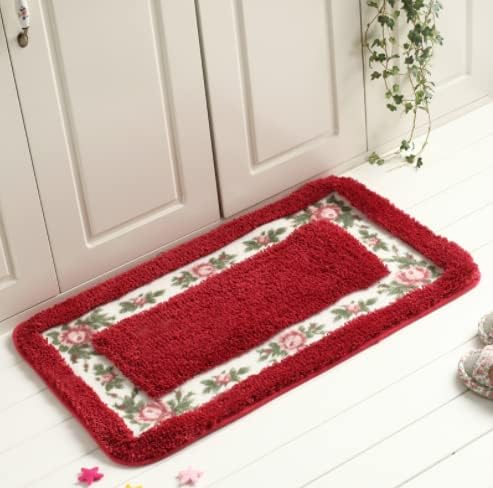Amazon.com: SADDROP Pretty Floral Rural Style Romantic Rose Flower Rug ...