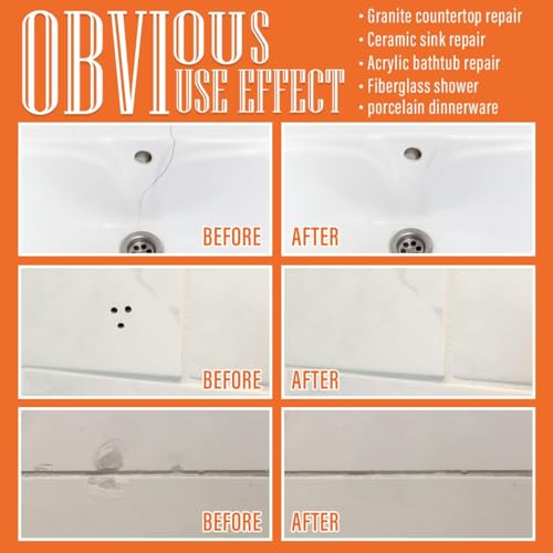 Snapklik.com : Porcelain Repair Kit White, Sink & Tub Repair Kit To ...