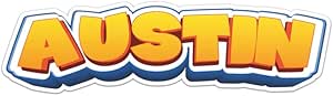Amazon.com - Generic Cartoon Austin Name Sticker - Vinyl Waterproof ...