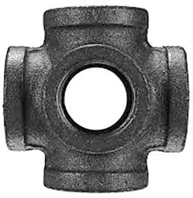 Amazon.com: EVANEM 6 Way Cross Tee Black Malleable Iron Fitting Pipe ...
